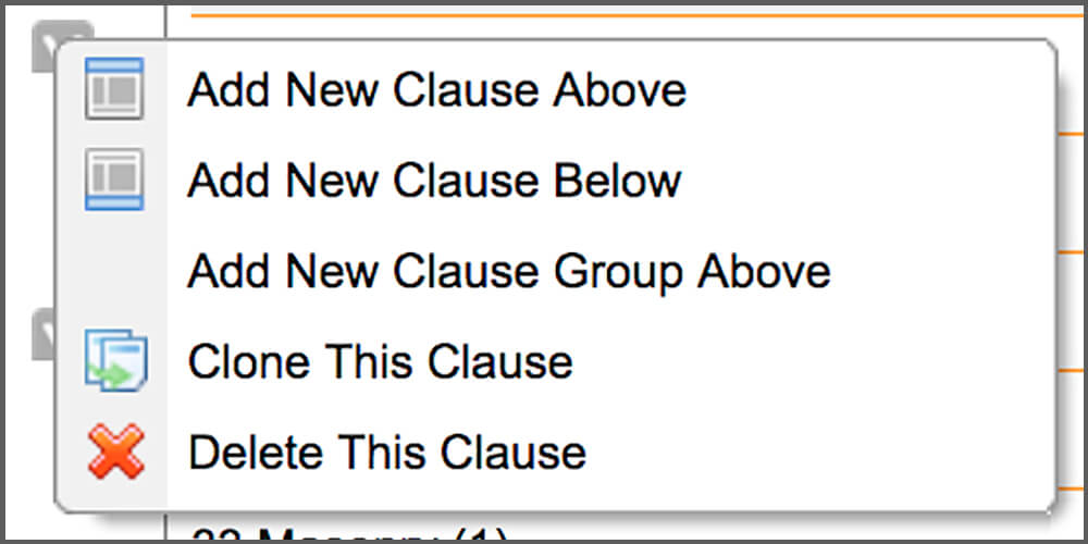 Editing a work section clause - Masterspec